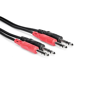 Hosa CSS-204 Dual 1/4" TRS to Dual 1/4" TRS Stereo Interconnect Cable, 4 Meters