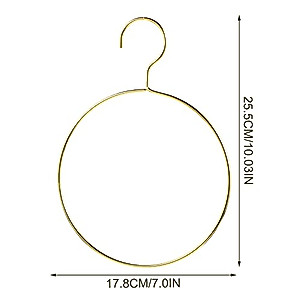 LUOZZY 4pcs Clothes Hanger Metal Belt Hangers Nordic Style Scarf Ring Hanger for Closet, Gold