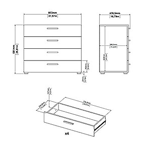 Tvilum Pepe 4 Drawer Chest - Black Matte