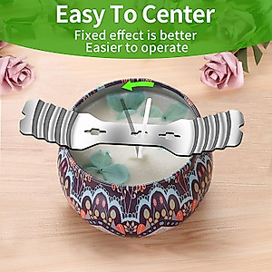 20pcs Metal Candle Wick Holders, Upgraded Candle Wick Centering Devices, Silver Stainless Steel Candle Wick Holder for Candle Making