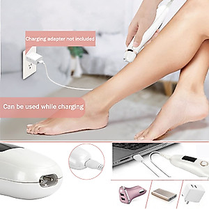 Electric Razor for Women, DCMEKA Women’s Electric Shaver Bikini Trimmer Wet & Dry Use Body Hair Remover for Arm Legs Underarms, Painless Cordless Lady Shaver with LED Power Display