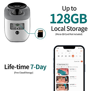 FIYEE Security Cameras Wireless Outdoor Solar Powered, 1080P WiFi Outside Surveillance Camera for Home Security, Lifetime Free Cloud Storage