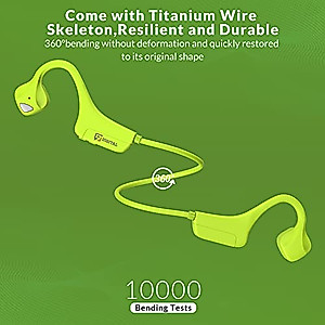 9 DIGITAL Bone Conduction Headphones Bluetooth Wireless, Open Ear Headphones with Built-in Mic,Sweat Resistant Waterproof Sports Earphones for Running and Workouts、Riding