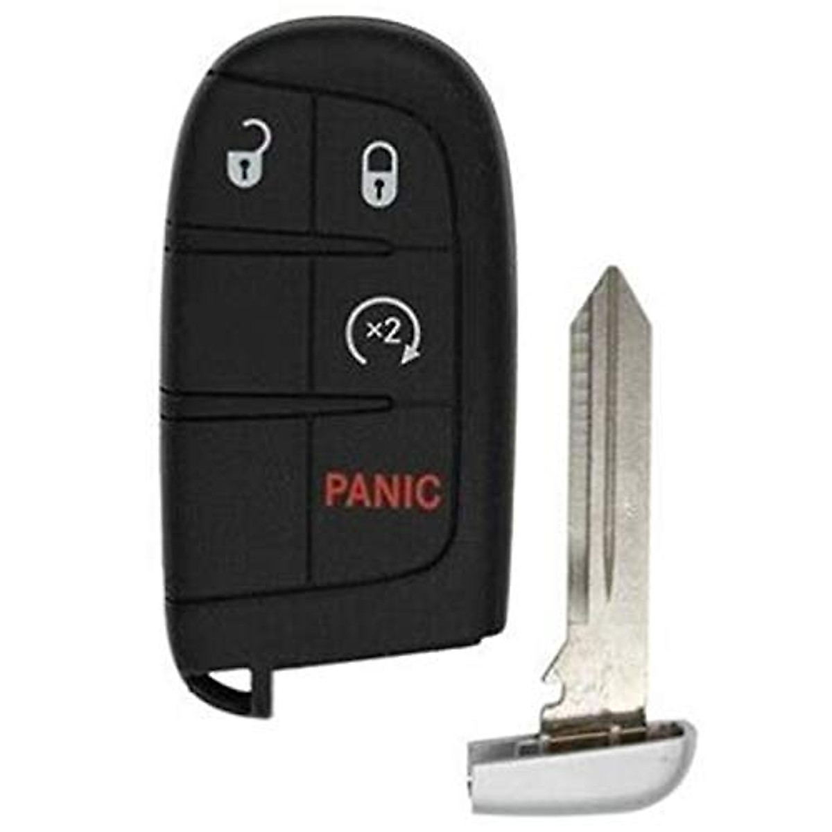 REPROTECTING Silicone Rubber Key Fob Cover Compatible with 2011-2019 Chrysler 300 Dodge Challenger Charger Dart Durango Journey Fiat 500 500L Compass Grand Cherokee Renegade M3N-40821302 M3M-40821302