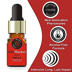 ALFAMARKER Pheromones for Men - Pheromone Oil Perfume for Men 5 ml - Pheromone Cologne for Men Dropper Botle 5 ml