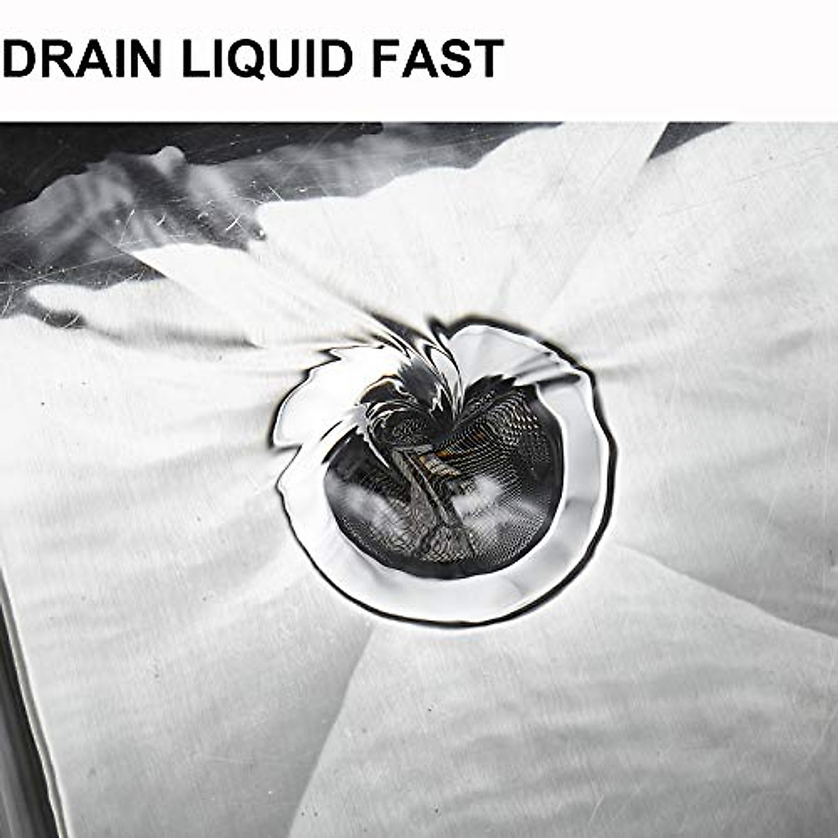 Upgrade 304 Stainless Steel Kitchen Sink Strainer, Kitchen Sink Drain Strainer, Sink Strainers with Large Wide Rim 4.5" Diameter for Kitchen Sinks (Stainless Steel 304) (1 Pack)