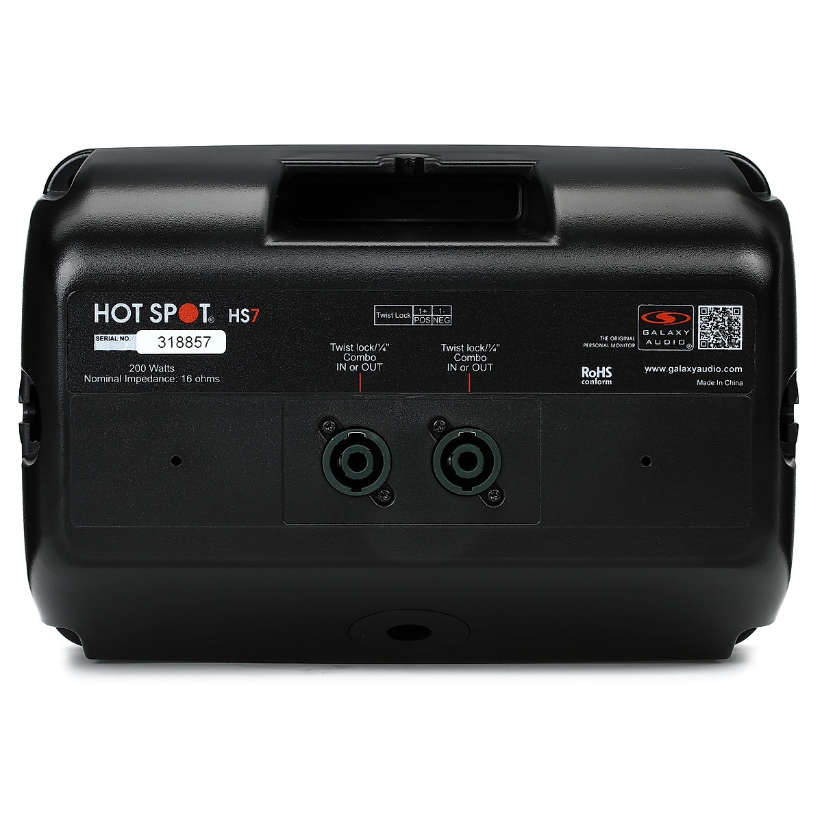 Galaxy Audio HS7 Hot Spot Personal Monitor with Volume Control Black