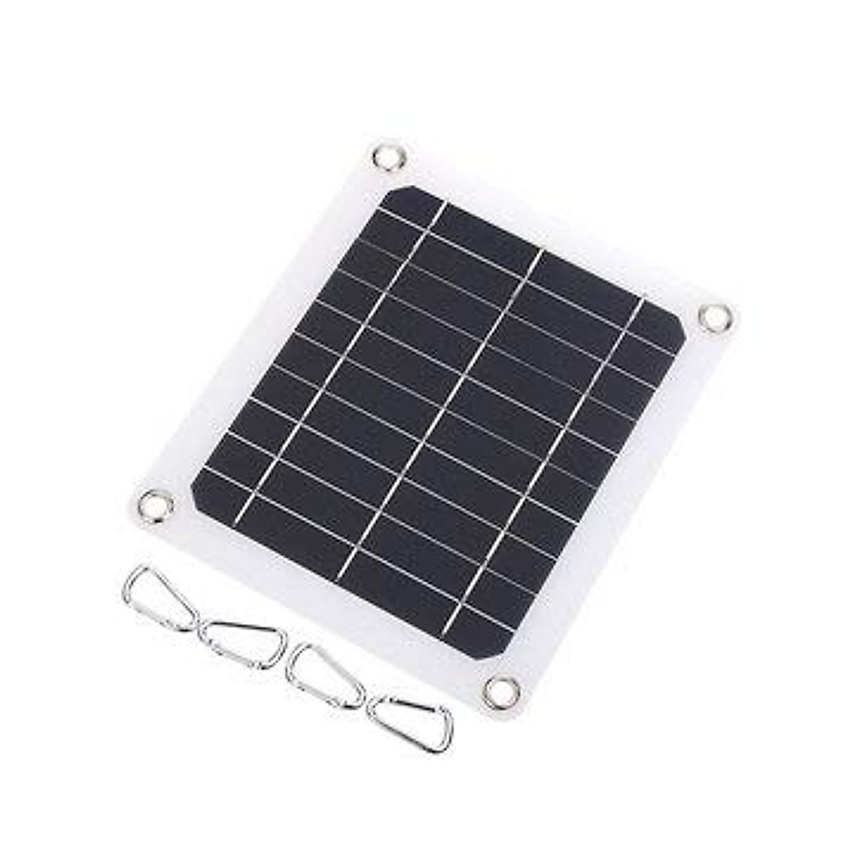 Arduino Compatible SCM & DIY Kits Smart Robot & Solar Panel - 5W 5V 220187mm Monocrystalline Silicon Semi-flexible Solar Panel with Mountaineering Buckle