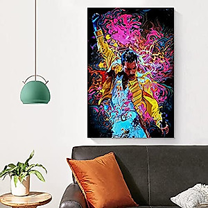 ZXCM Band Poster Queen Poster Freddie Mercury Canvas Art Poster and Wall Art Picture Print Modern Family Bedroom Decor Posters 12x18inch(30x45cm)