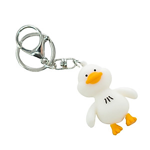 Crafters Cup Duck Duck Keychains | Bulk 10 Pack | Yellow Rubber Duck | Attach To Duck Duck Tag | You've Been Ducked White Duck Keychain