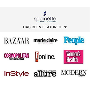 Spornette Double Stranded XL Round Brush, Nylon Bristles - Round Brush for Straightening, Anti-Frizz, Detangling, Volumizing - Styling for Wavy & Curly, Medium & Long Hair Lengths (2.25 Inches)