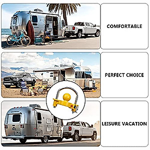 Cenipar Trailer Hitch Lock Set 5/8 Inch, 1/2 Inch Hitch Dog Bone Pin Lock Trailer Coupler Lock and Universal Coupler Lock Fits Class III IV Hitches Towing Locks