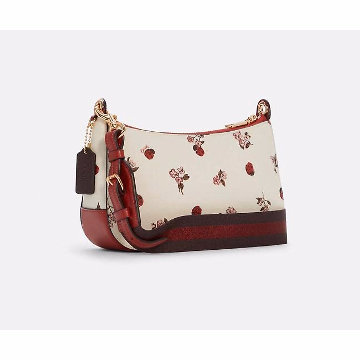 COACH Jes With Ladybug Floral Print Crossbody