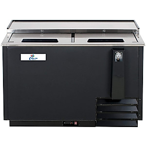 Horizontal Bottle Cooler Deep Well 50” Two 2 Door Commercial beer bottle Refrigerator Stainless steel Top Lid NSF -JBC-50-dup-2