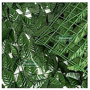 TESHY Outdoor Privacy Screens Panels Artificial Hedge Garden Fence Screen, Artificial Green Plant Fake Grass Wall Decoration Fence ，Protection Privacy Outdoor Balcony Decor