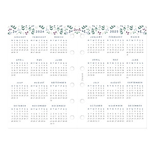 Filofax Calendar Diary Refill, Pocket Size, Week-to-View, Garden Minimal Diary Pack, Multilingual: Five Languages, 2024 (C68292-24)