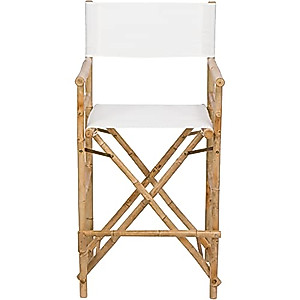 Zero Emission World Bamboo High Director Chair, White