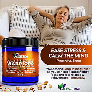 Herbal Mana Royal Warrior with 5000mg Hemp Lotion - 99.9% Pure DMSO Cream, Magnesium & Frankincense Essential Oil - Organic MSM Muscle & Foot Relaxer, Skin Vitality, Nerve & Neck Relief Massage Cream