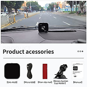 Heads Up Display for Cars, GPS Speedometer for Car, Universal Digital Speedometer HUD Display for All Vehicles, Plug and Play (White)