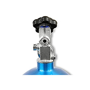NOS 14745 Electric Blue 10-pound Aluminum Nitrous Bottle with Hi-Flow Valve