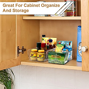 GESTONE 4 Pack Pantry Snack Organizer, Pantry Organization and Storage, Pantry Organizer Bins for Snacks, Pouches, Packets, Stackable Snack Organizers for Fridge, Kitchen, Cabinets, Table, Bedroom