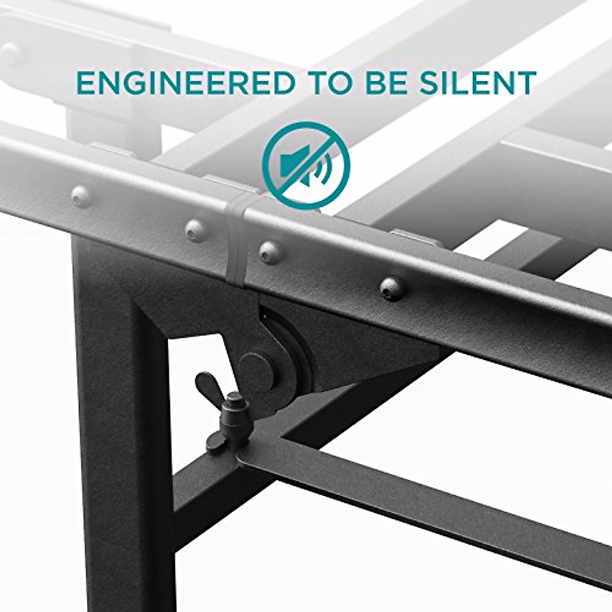 ZINUS SmartBase Super Heavy Duty Mattress Foundation with 4400lbs Weight Capacity / 14 Inch Metal Platform Bed Frame / No Box Spring Needed / Sturdy Steel Frame / Underbed Storage, Queen