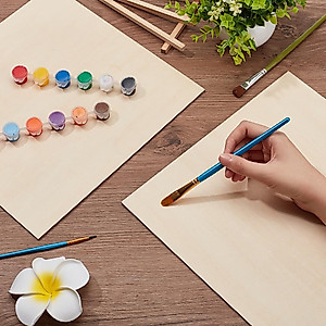 BENECREAT 2PCS Wood Veneer Sheets Laser Cut, 12x12 Inches Self Adhesive Rectangle Wood Panels for DIY Painting, Laser Projects, Woodworking, Model Making, 3mm Thick