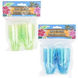 24 Shot Glasses Bachelorette Party Assorted Color