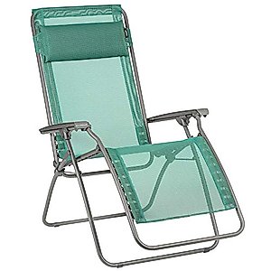 Lafuma R-Clip Batyline Iso Relaxation Patio and Poolside Zero Gravity Outdoor Lounge Recliner, Chlorophylle