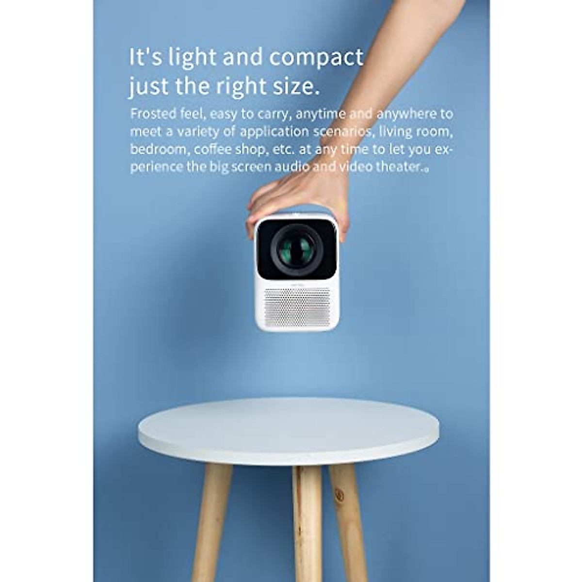 n/a T2 Max Projector 1080p Mini Led Portable WiFi Full Projector 4k 1920 * 1080p Keystone Correction for Home (Color : D)