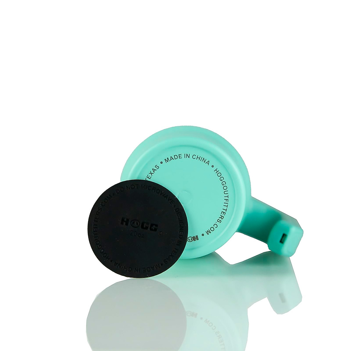 Hogg 20oz Grippy Tumbler with Removable Handle, Lid, and Stainless Steel Straw, DIY, Customizable, Double Wall Insulated Tumblers (Mint)