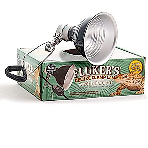 Fluker's Repta-Clamp Lamp Ceramic with Dimmable Switch 5.5in - Includes Attached DBDPet Pro-Tip Guide