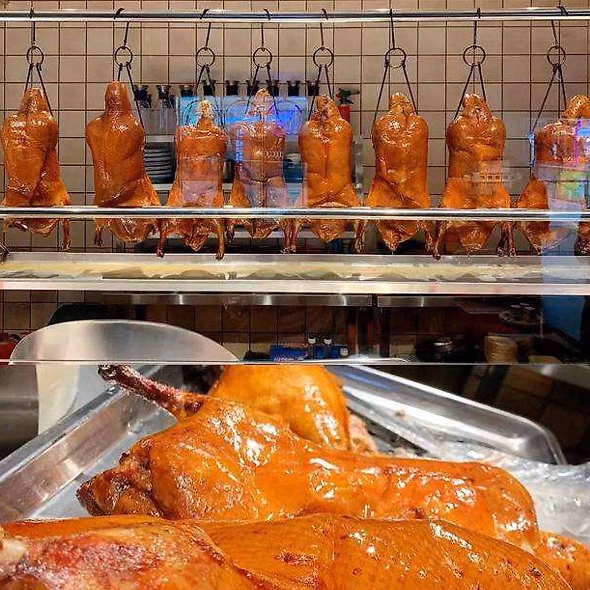 Alele 8PCS 11-inch Double Meat Hooks, Stainless Steel Meat Hook Roast Duck Bacon Shop Hook BBQ Grill Hanger Cooking Tools Accessories for Peking Duck