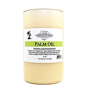 Traverse Bay Bath and Body Palm oil, Soap making supplies. Organic, Sustainable, Kosher, 32 fl oz. DIY projects.