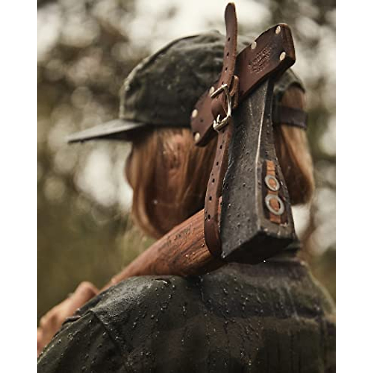 Helko Werk Helko Werk Leather Axe Sheath (Medium) - Genuine Leather Sheath for Axes and Hatchets Leather and Hatchet Cover and Axe Cover (Medium)