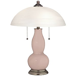 Color + Plus Glamour Gourd-Shaped Table Lamp with Alabaster Shade