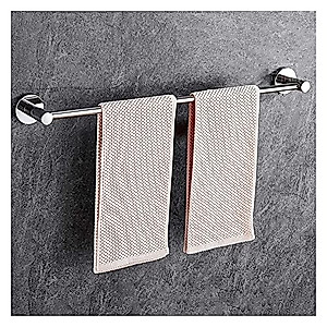Towel BAR Rack Towel Rack Wall-Mounted Single Towel bar Rails, high-Molded Stainless Steel Towel Rod, Polished Silver Finish, for Bathroom Hardware and Kitchen and WC, 30 Cm ~ 120 cm Optional, (Size