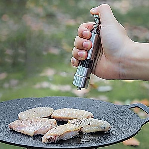 Manual And Grinder Set Thumb Push Mill Stainless Steel Sauce Grinders With Metal Holder Kitchen Mill