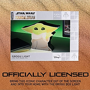 The Mandalorian Baby Yoda Night Light, Grogu The Child Officially Licensed Star Wars Bedroom Decor and Desk Lamp