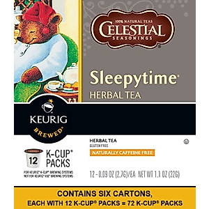 Celestial Seasonings Sleepytime Herbal Tea, Keurig Single-Serve K-Cup Pods, 72 Count