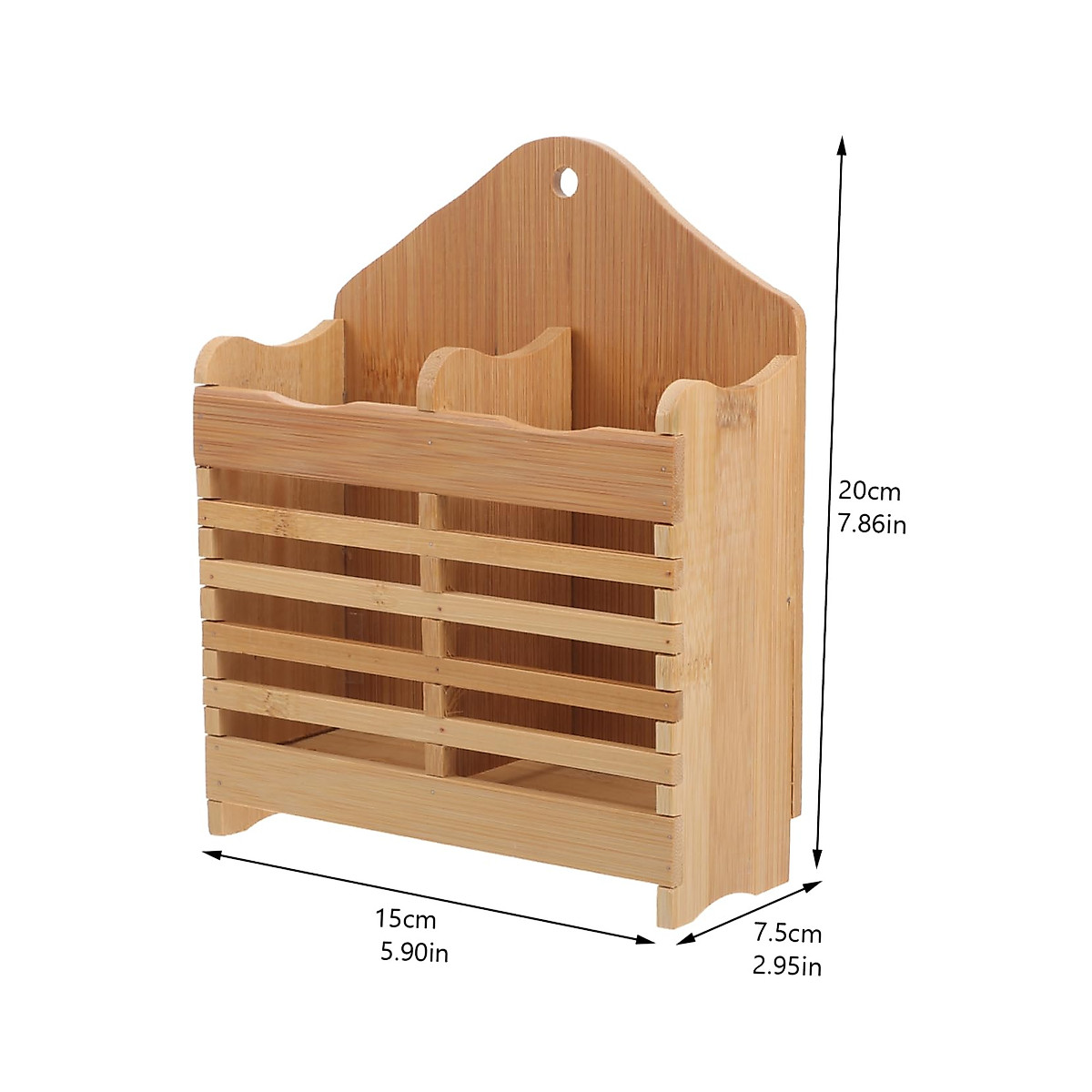 Hemoton 1 Pc Flatware Caddy Utensil Bamboo Drying Tableware Storage Organizer Holder Rack Shelf for Spoon Fork Knife Chopsticks