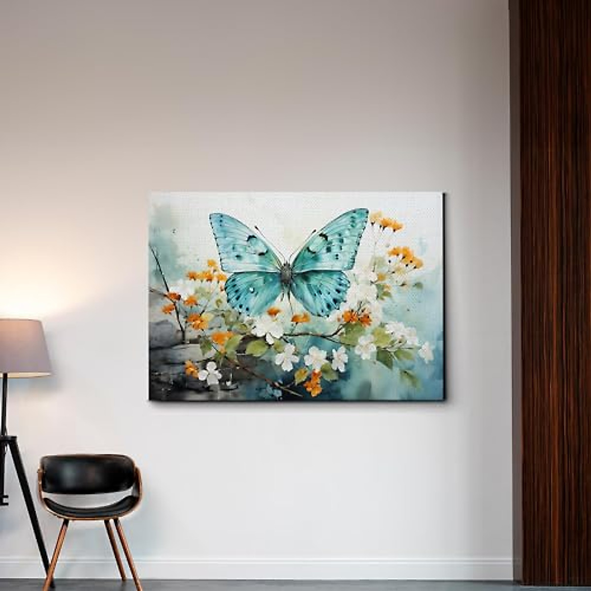 Abstract Painting Buy Canvas Wall Art, Butterfly Painting Art, Butterfly canvas, bedroom Butterfly wall art,Watercolor abstract Butterfly canvas painting