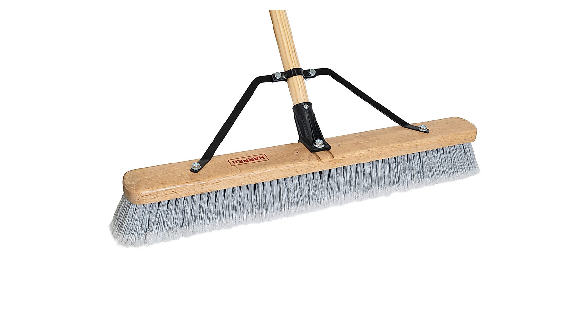 Harper 24" Indoor Push Broom - Smooth Surface Cleaning