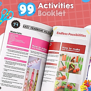 3000+ Pcs Arts and Crafts Supplies for Kids - Ultimate Craft Kit with 99 Activities Book for Boys & Girls Ages 4-6, 6-8, 8-12