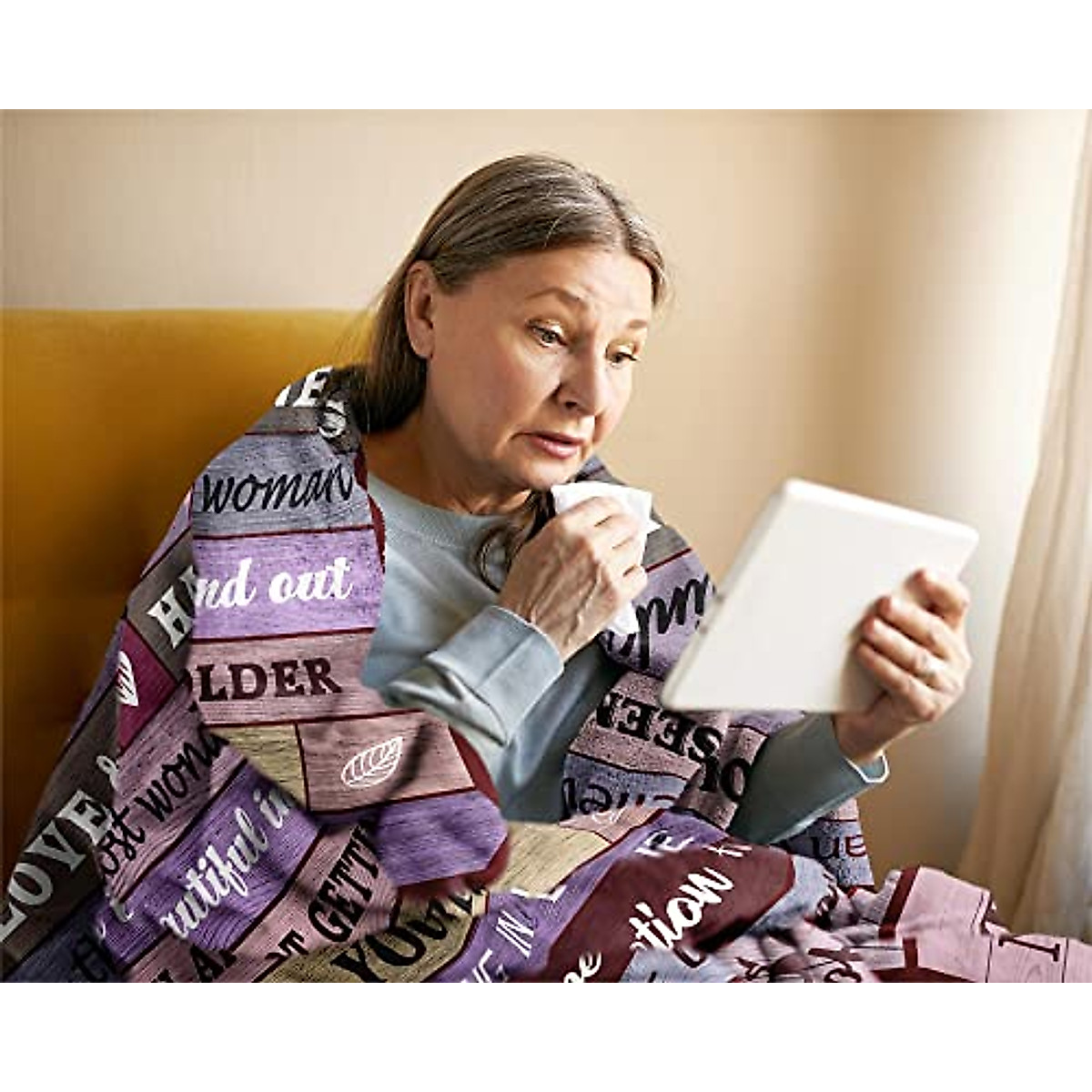 Muxuten 70th Birthday Gifts for Women/Men - 70th Birthday Gifts Blanket 60"X50" - Best Gifts for 70 Year Old Woman, 70 Year Old Birthday Gifts for Women, 70th Birthday Gift Ideas, Birthday Party Decor