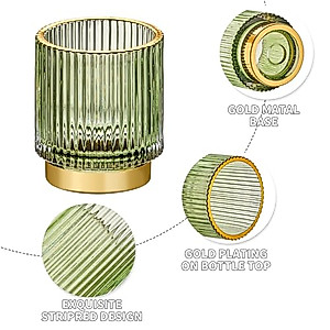 LEICURACE Makeup Brush Holder Toothbrush Holders Crystal Makeup Holder Small Makeup Organizer Retro Desktop Eyeliners Eyebrow Pencil Storage