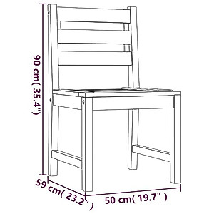 allesoky Teak Outdoor Dining Set - Solid Wood Patio Furniture - 3 Piece Patio Dining Set with Table and Chairs