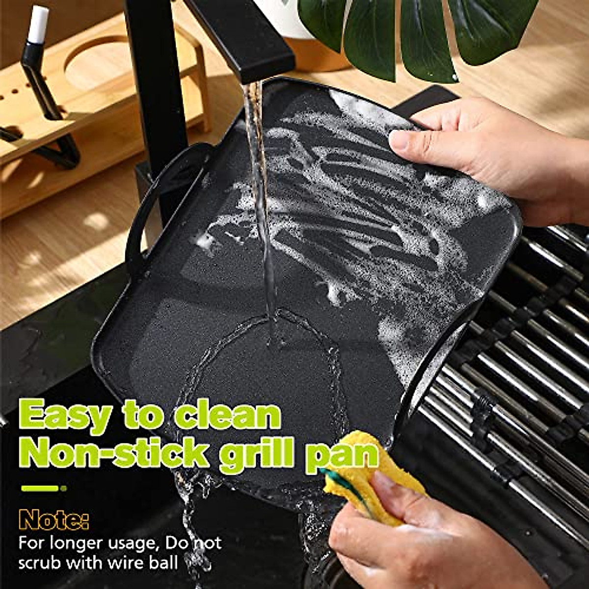 Grill Griddle Plate for Ninja AG300 AG300C AG301 AG301C AG302 AG400 IG301A Indoor Foodie Grill Grate（10 x 8 inch)