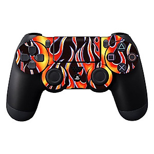 MightySkins Skin Compatible with Sony PS4 Controller - Hot Flames | Protective, Durable, and Unique Vinyl Decal wrap Cover | Easy to Apply, Remove, and Change Styles | Made in The USA