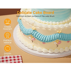 Kootek 10 Inch Cake Boards and 15pcs 10x10x8 Inches Tall Cake Box